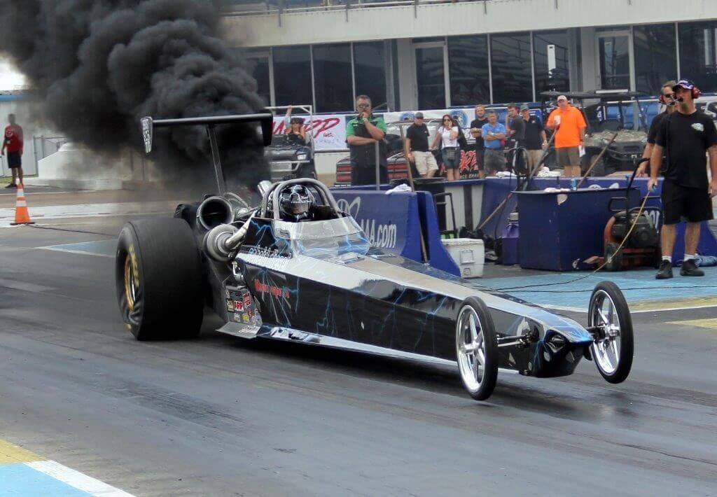 The 6.31-second, 226mph, 2,500 horsepower Scheid Dragster