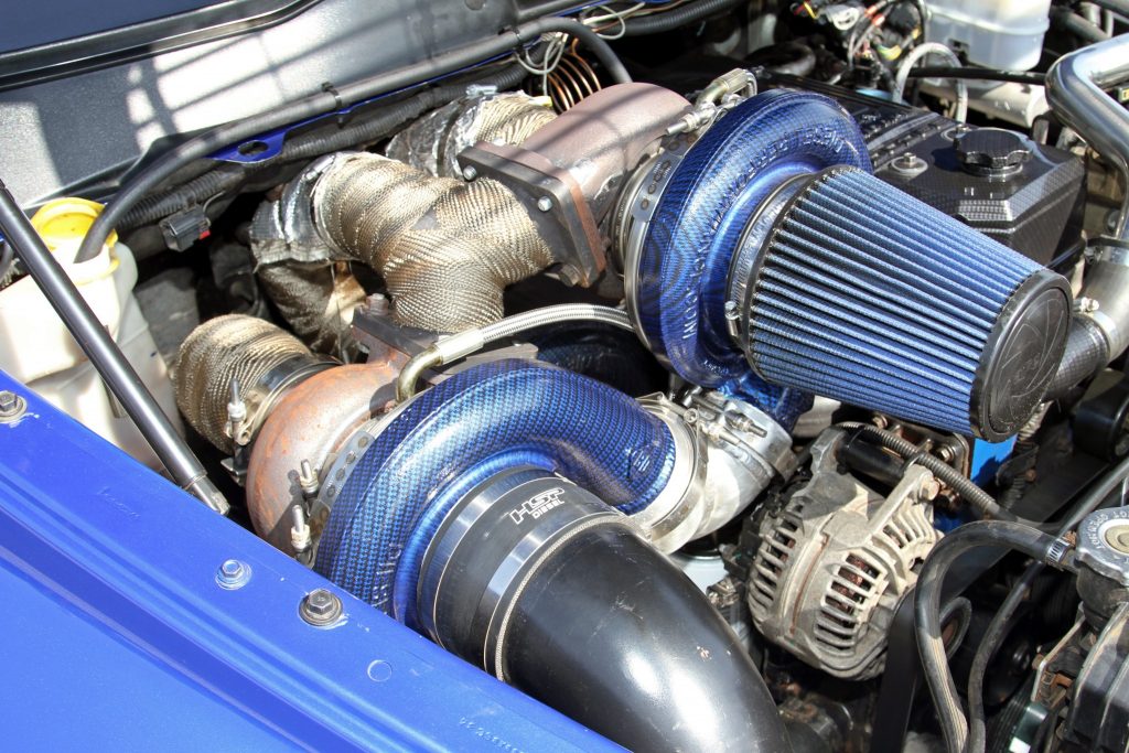 The 1,385HP Electric Blue Mega Cab Built by DNR Customs - Diesel World